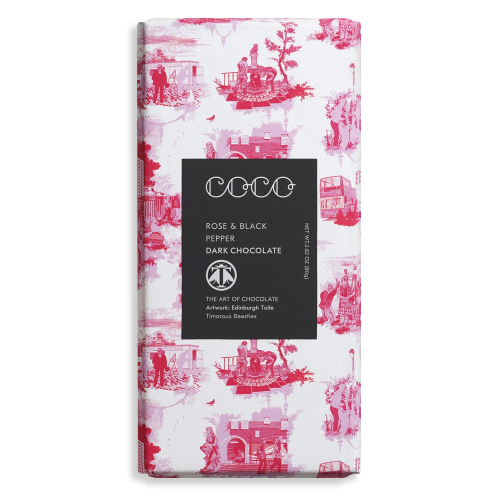 COCO Dark Chocolate Bar: Rose & Black Pepper – Museum of Fine Arts, Houston