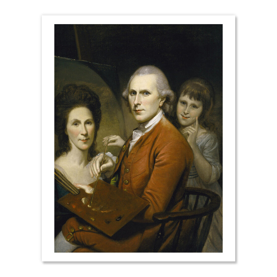 Charles Wilson Peale "Self-Portrait with Rachel and Angelica Peale" Pr ...